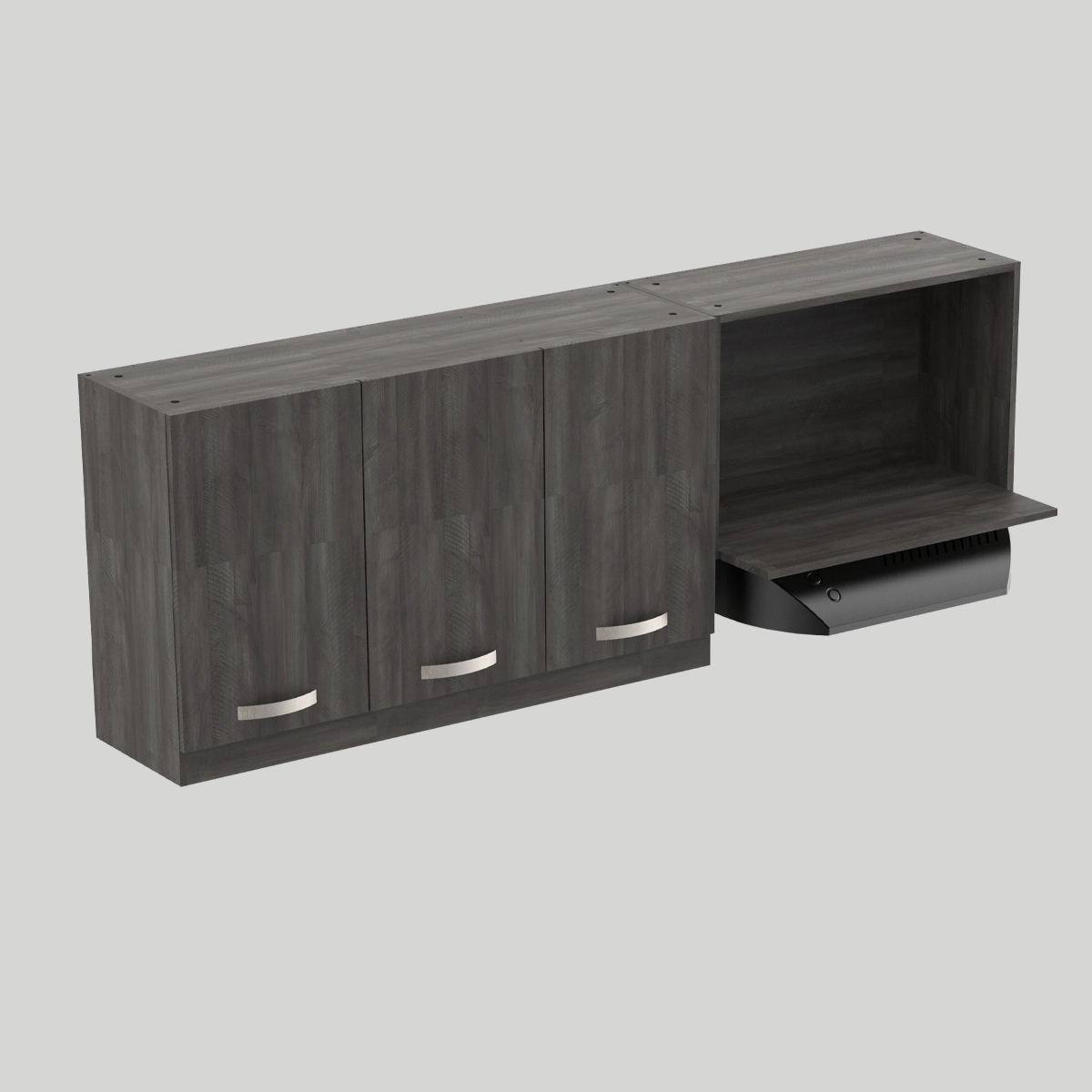 MUEBLE SUPERIOR COCINA INTEGRAL AMBAR COLOR CARBONO / 180x60CM – Cema ...